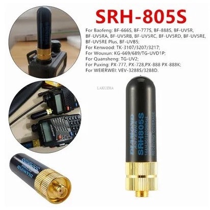 Diamond Antenna SRH805S UHF VHF UV Dual Band Short Bullet for Walkie Talkie two way mobile ham ...