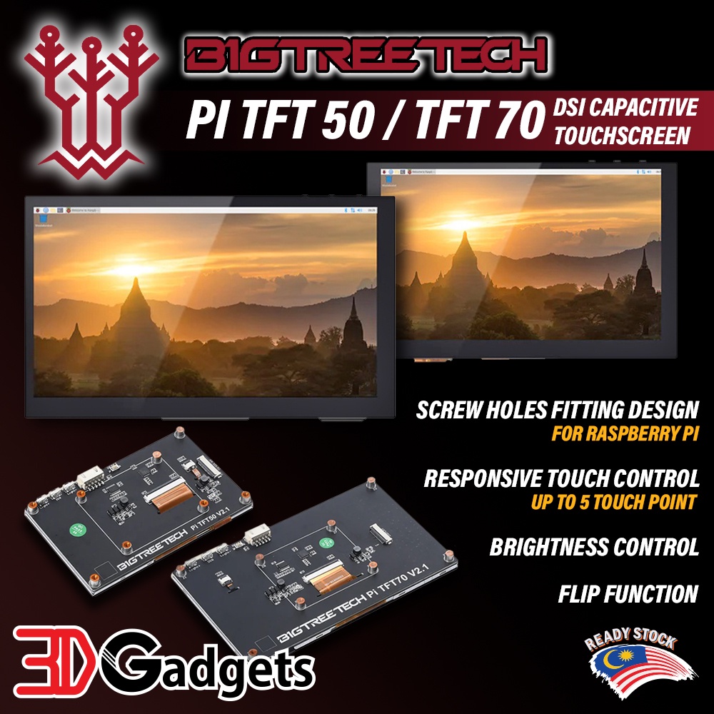 BIGTREETECH PI TFT50 / TFT70 v2.1 DSI Capacitive LCD Touch Screen for Raspberry Pi FDM 3D ...