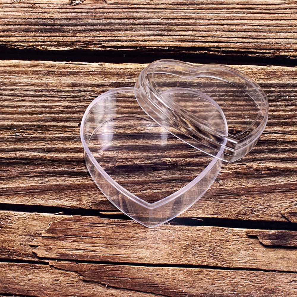 Heart Shaped Transparent Boxes Empty Bottle Packaging 120ml Storage Box ...