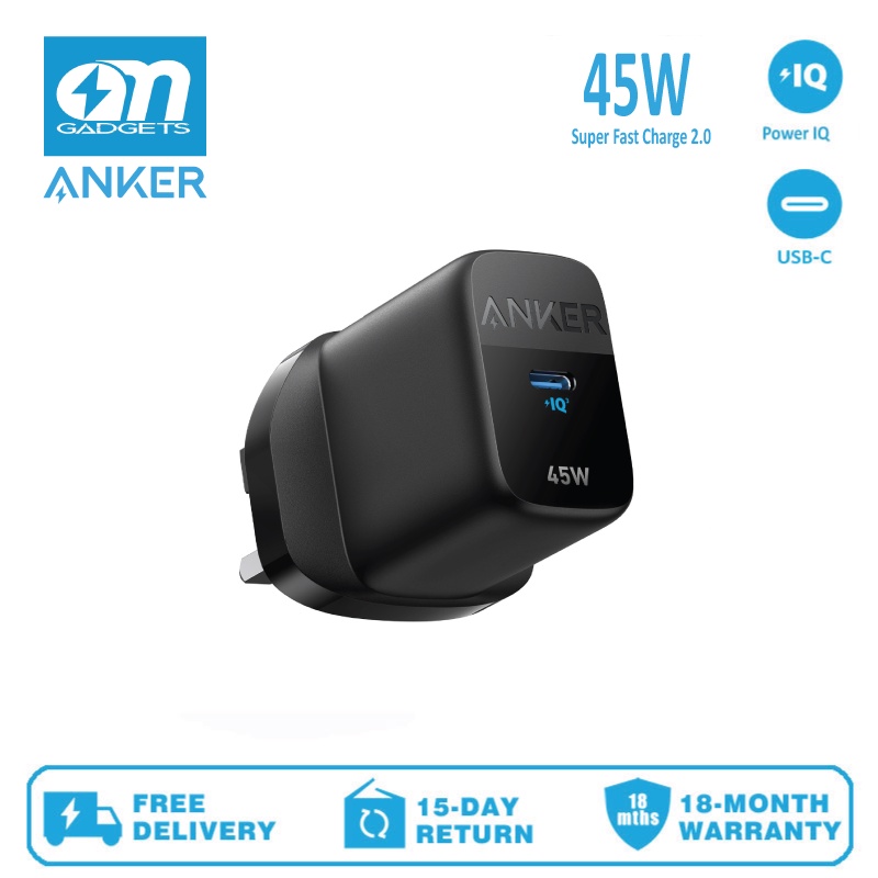 Anker A2643 313 Ace Charger 45W USB C Super Fast Charging 2.0 for ...