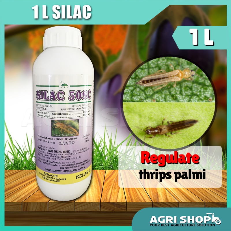 Agrishop 1 Liter Silac 50SC Diafenthiuron 50.0% w/w Insecticide Racun ...