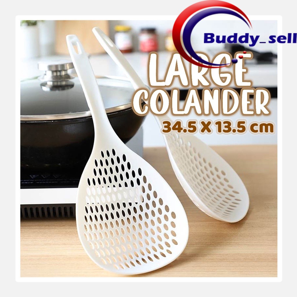 Large Spoon Noodle Colander Heat Resistant Colander Long Handle Leaking ...