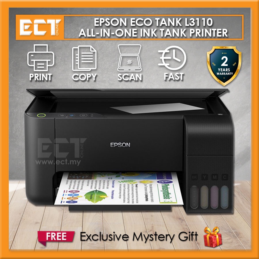 Epson Eco Tank L3110 / L3210 All-In-One Ink Tank Printer | Shopee Malaysia