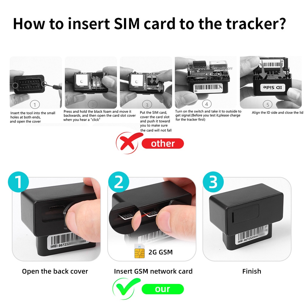 OBD GPS Tracker With Voice Listen Car Tracking Vehicle Anti-lost 2G GPS ...