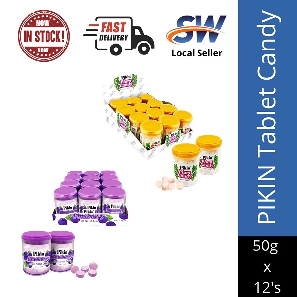 Pikin Tab Candy 50g X 12pcs (Blueberry/Plum) | Shopee Malaysia