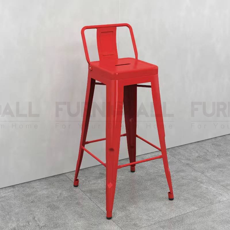 FURNIMALL Industrial Bar Chair Kerusi Makan Besi Cafe Bar Stool Cafe ...