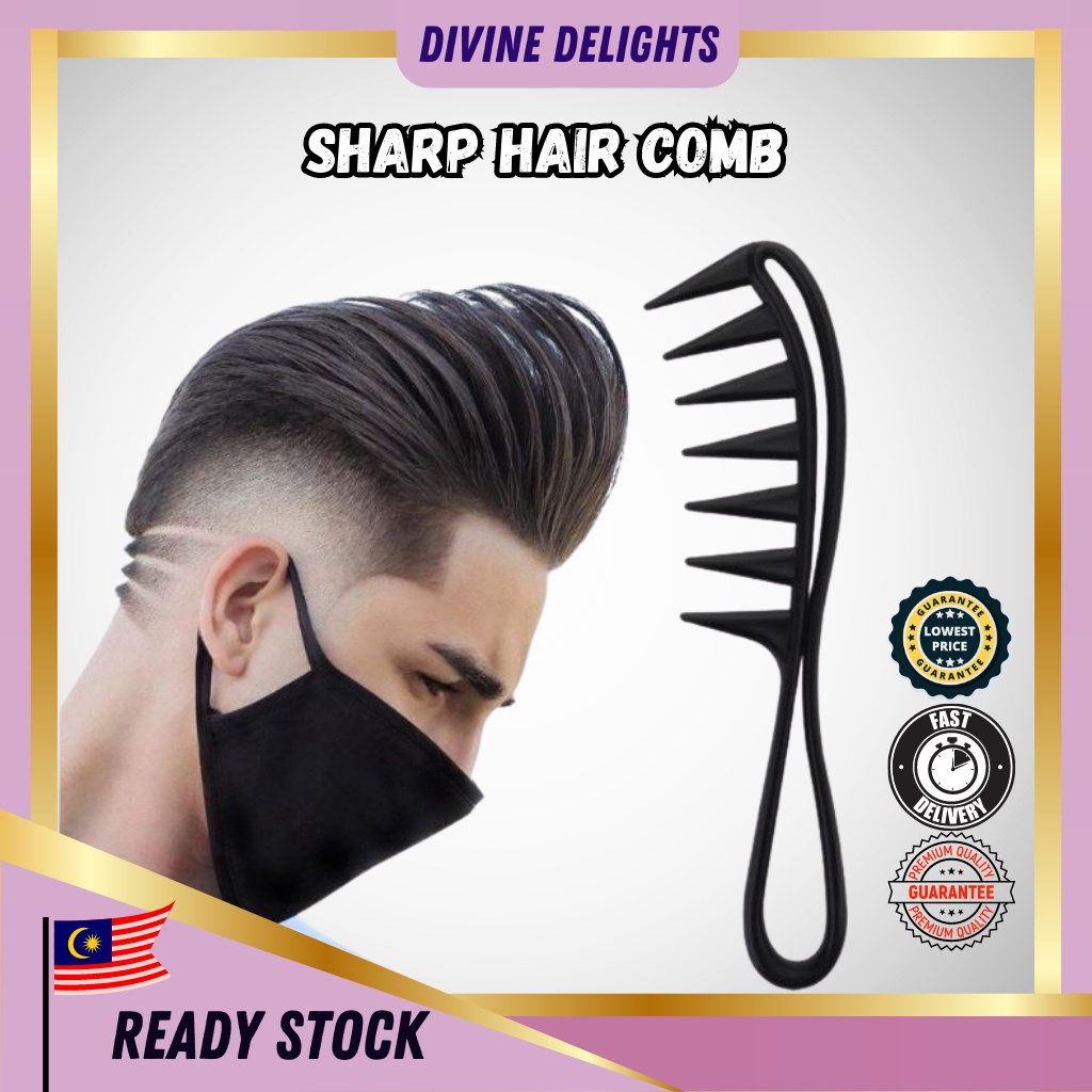 Tooth Comb Oil head Big Teeth Detangle Double Side Fish Bone Comb Wide ...