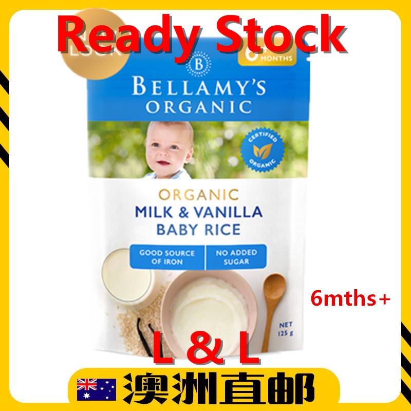 [Ready Stock EXP: 08/2026yr] Bellamy's Organic Milk & Vanilla Baby Rice ...