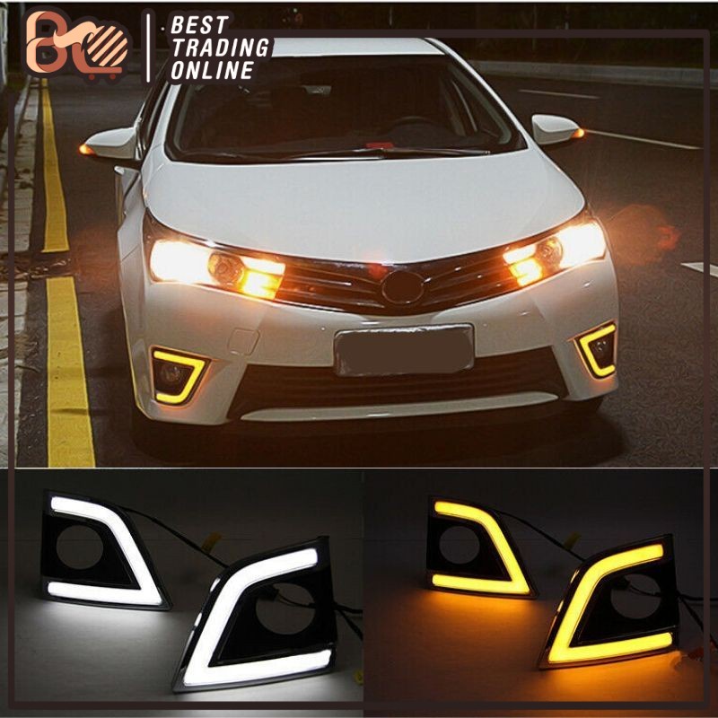 Toyota Altis 2014 2015 2016 Daytime Running Light Fog Lamp White LED ...