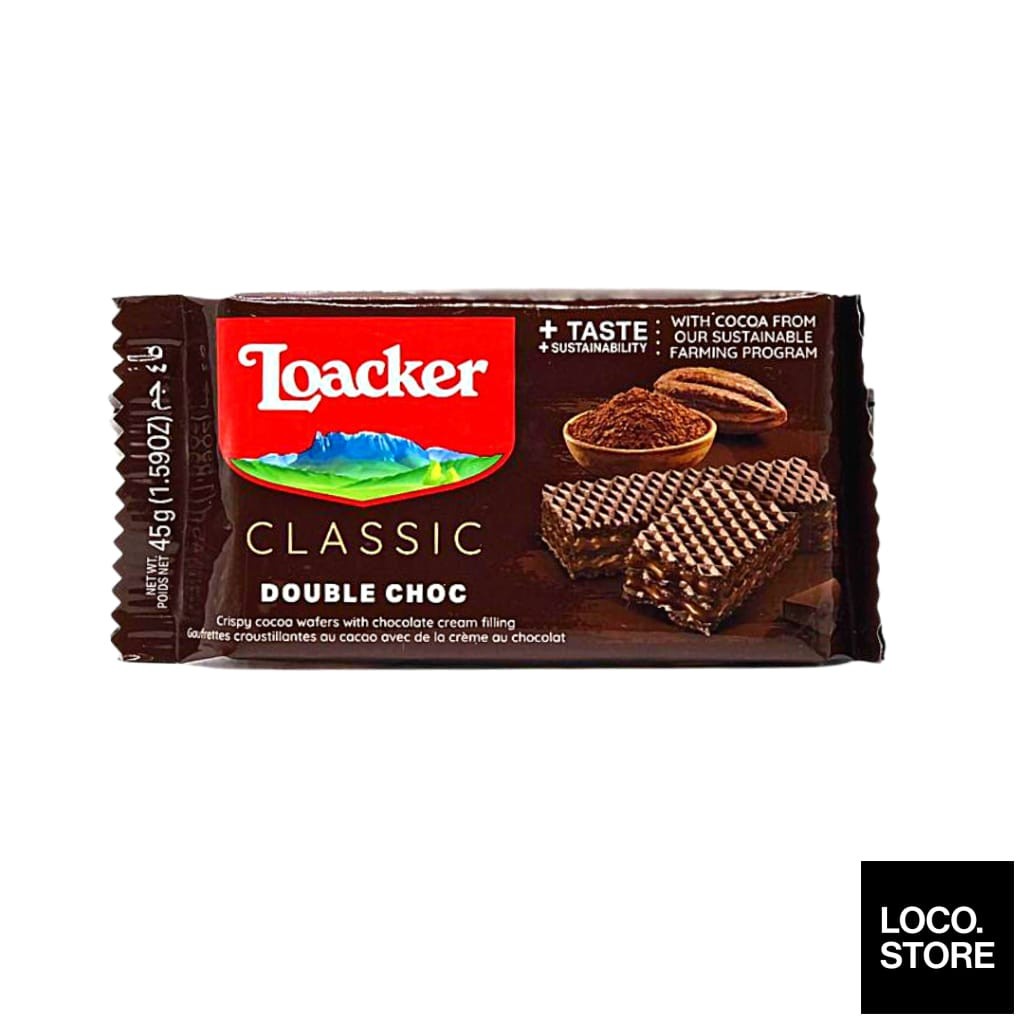 Loacker Crispy Wafer - Classic Double Chocolate 45G | Shopee Malaysia