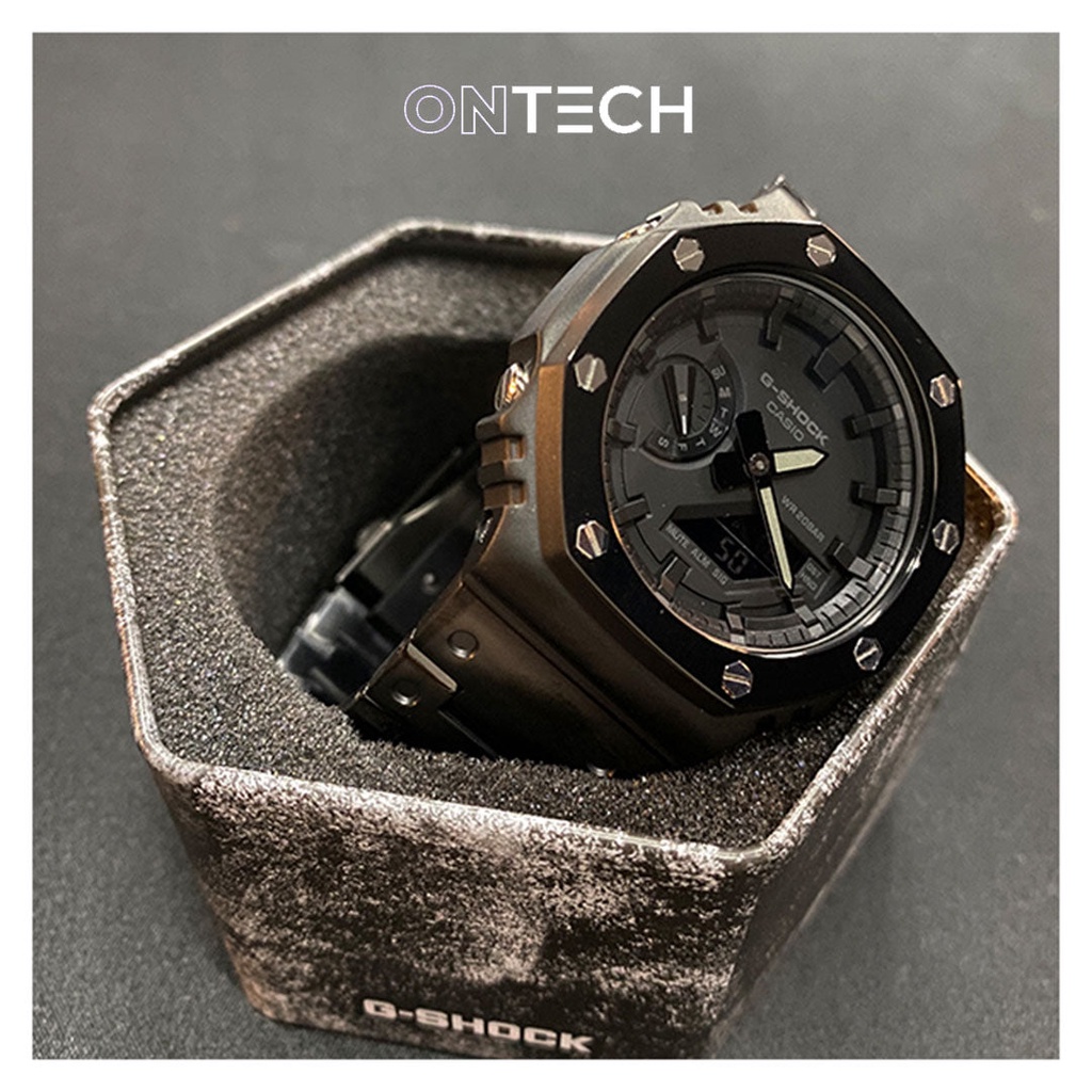 Casio G-Shock "Full Titanium CasiOak Custom" Analog Digital GA-2100-1A1 ...