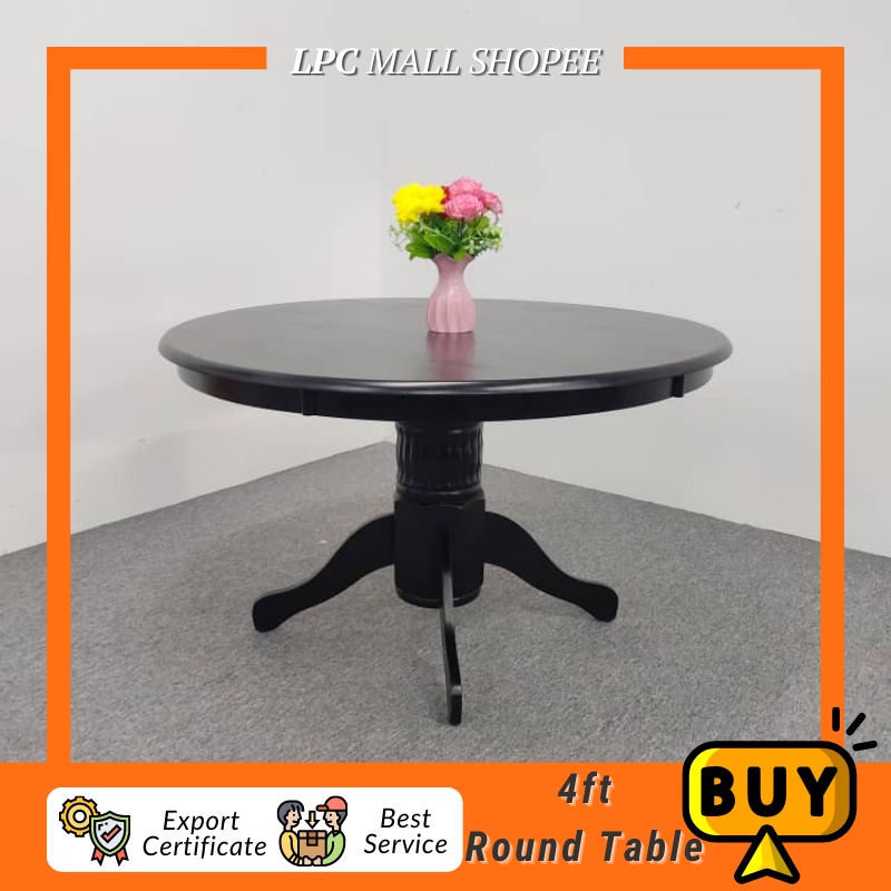 LPC MALL 4ft Round Dining Table Cappuccino / Kerusi Meja Makan Bulat ...