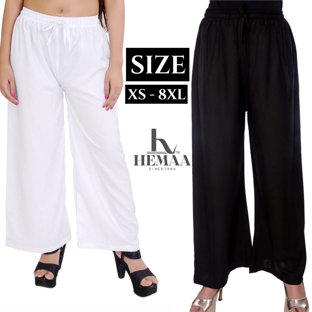 XS - Super Plus Size Palazzo Pants Premium Soft Cooling Plazo XS - 8XL ...