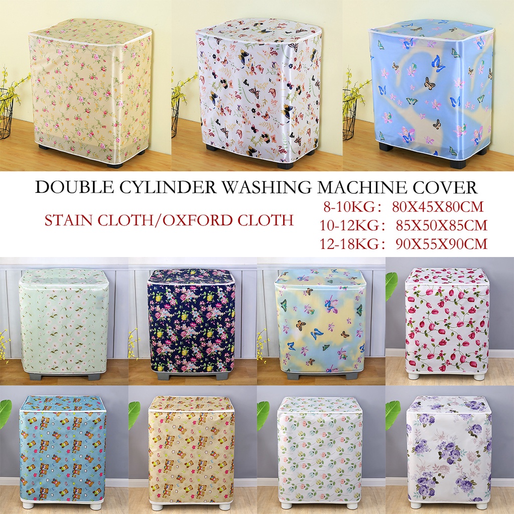 READY STOCK 8KG-18KG Double Cylinder Washing Machine Cover Waterproof ...