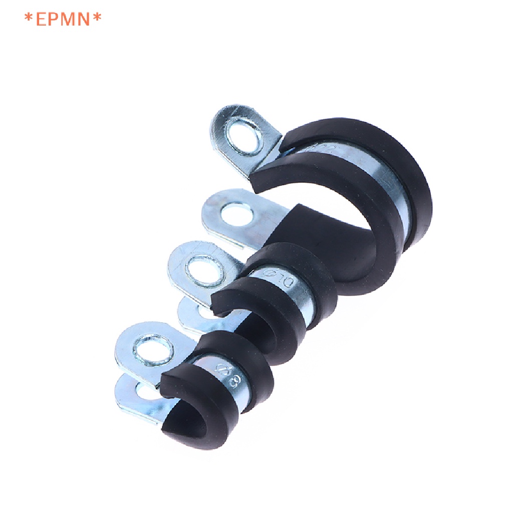 EPMN> 2pcs Stainless Steel Rubber Lined P Clips Cable Moung Hose Pipe ...