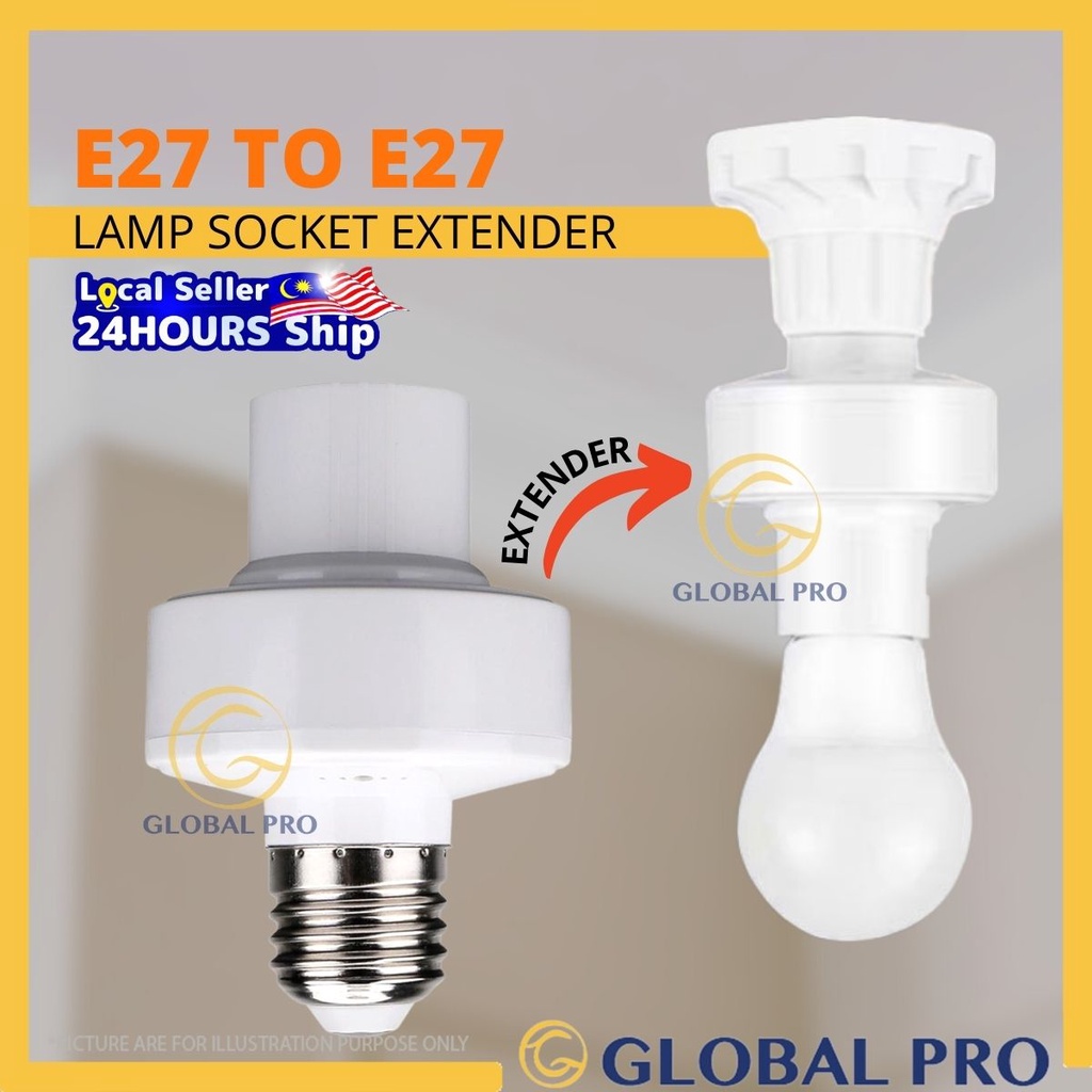 E27 TO E27 Extender Lamp Bases Lengthen Lamp Base Converter Light Base ...