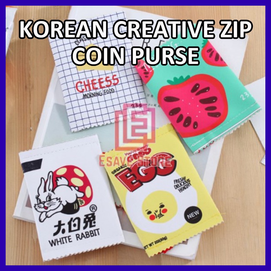 [CP002] Korean Creative Design Zip Coin Purse | Shopee Malaysia