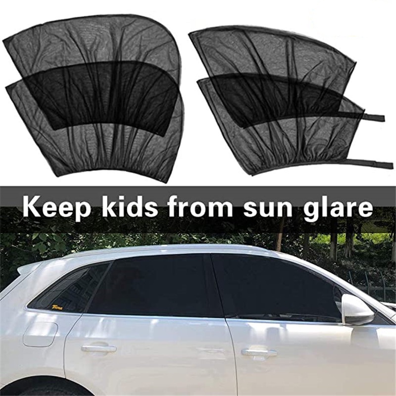 （2 pieces）Universal Car Side Window Shade Curtain Front Rear Window ...