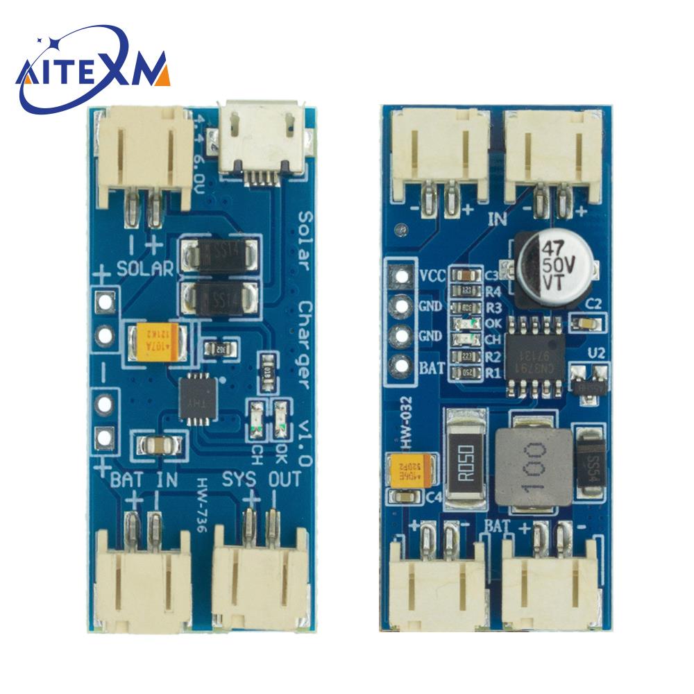 1 Cell Lithium Battery Charging Board Module MPPT Solar Panel Regulator ...