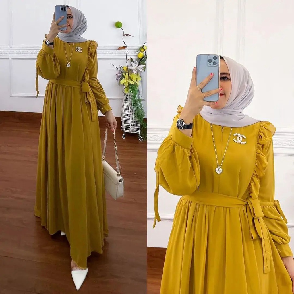 - Alora Dress Muslim Women's Gamis Amora Maxy Polos Invitation Premium ...