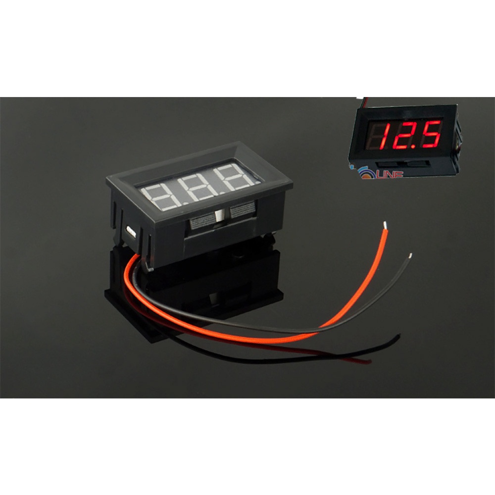 3V~30V DC Digital voltmeter panel mount RED LED 0.56" 5V 12V 24V ...