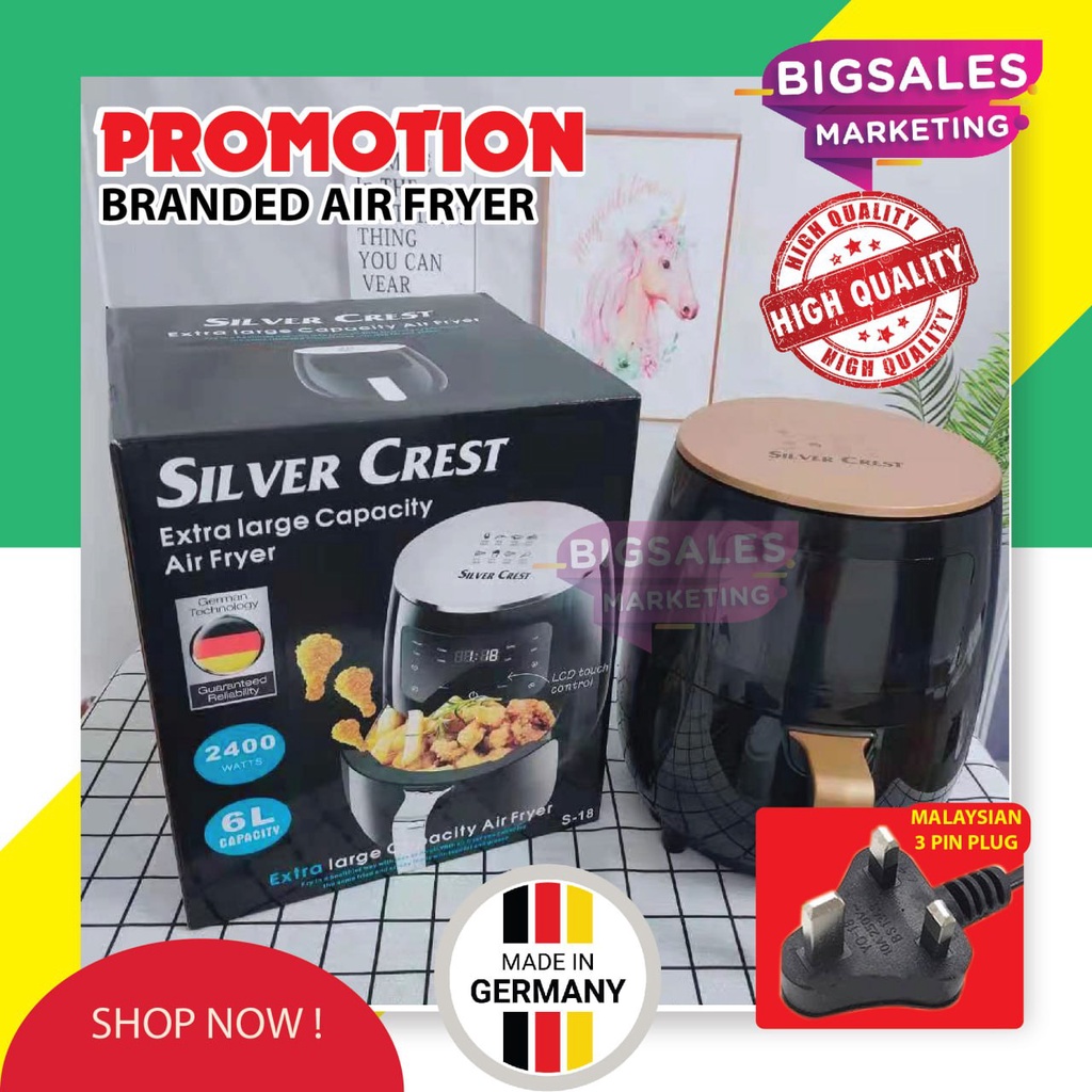 BIGSALES 6L Air Fryer Kitchen Fry Bake Cake Chicken Fish Machine Touch ...