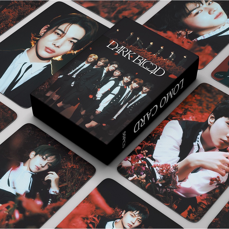 55pcs/box ENHYPEN Photocards DARK BLOOD NEW LOMO Card Postcard ...