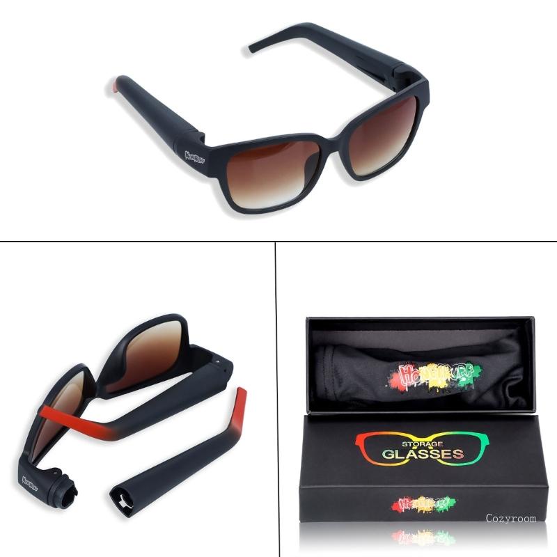 Crazy Retro Sunglasses Square Sun Glasses Removable Storage Temples ...