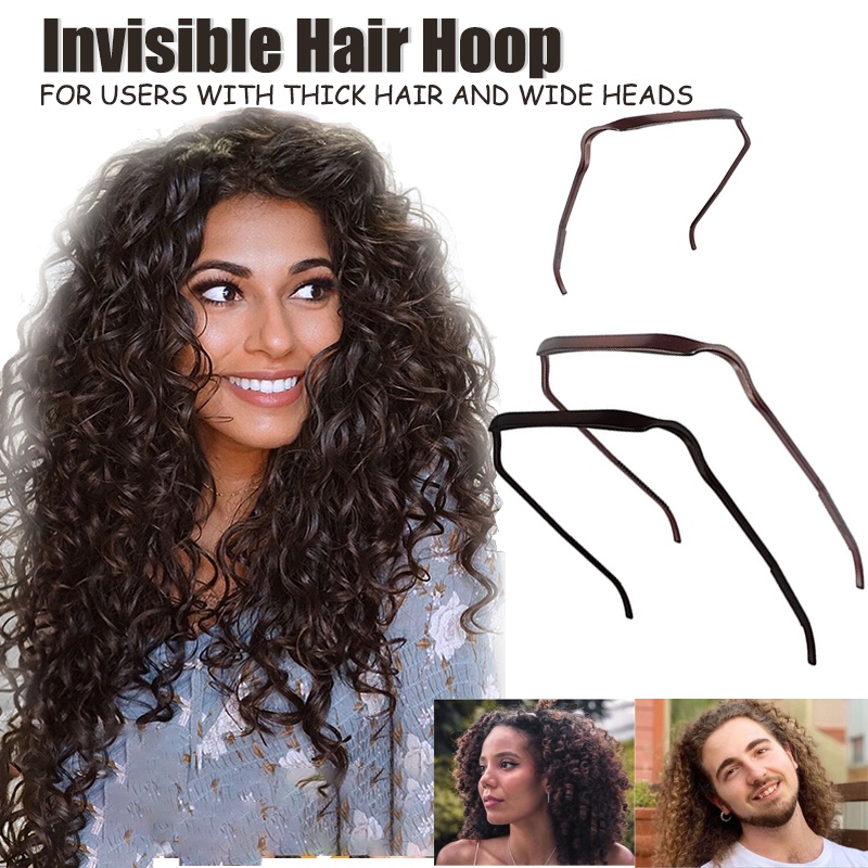 Invisible Hair Hoop for Curly Thick Hair Square Headband Fashion Style ...