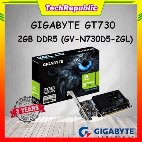 GIGABYTE GT730 2GB DDR5 GV-N730D5-2GL Desktop Graphics Card | Shopee ...