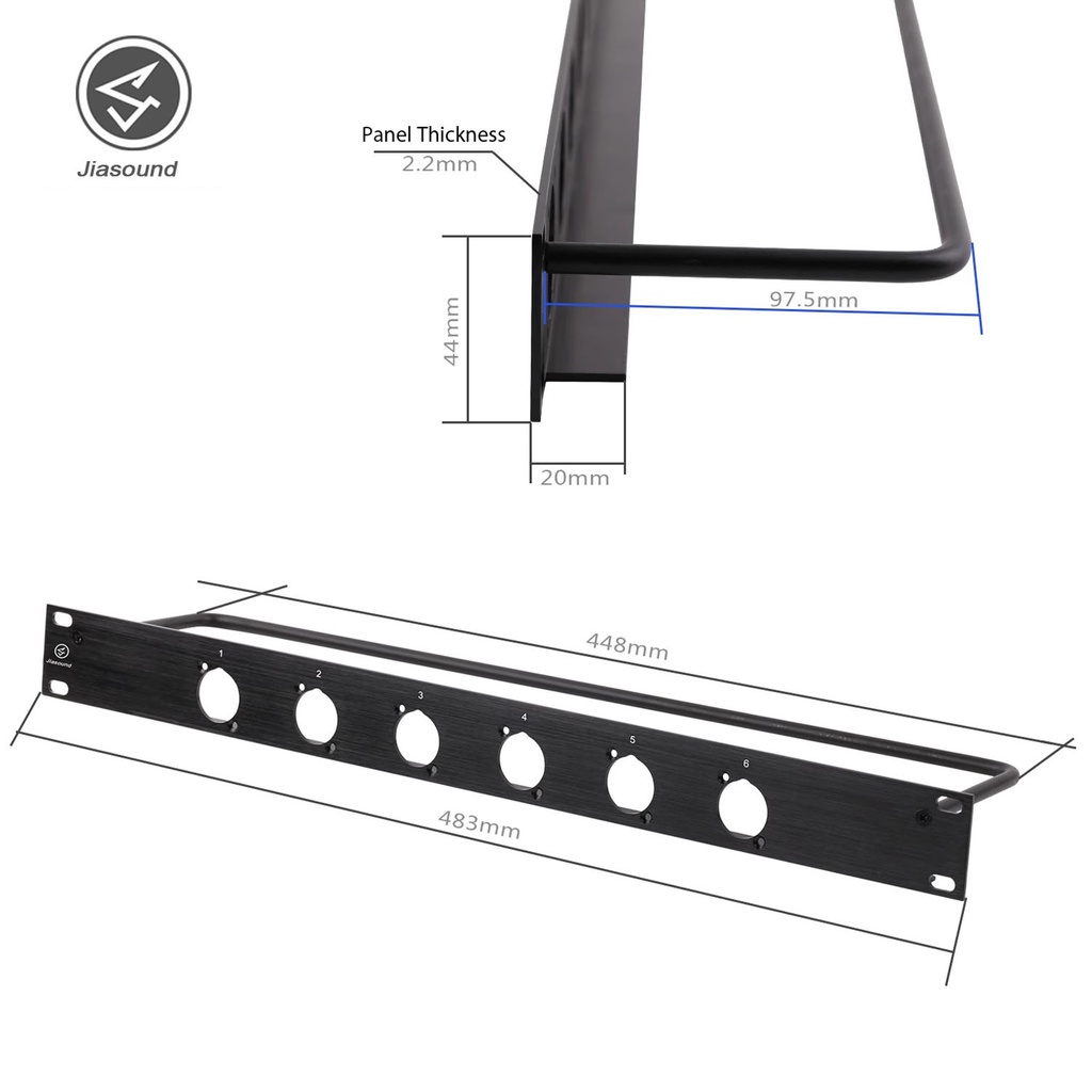 1U 2U Rack Patch Panel 8 12 16 24 Way Channel Flight Case Mount for XLR ...