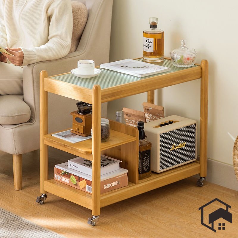 Side Table Mobile Coffee Table Tea Table Simple Small Table Mini Corner ...