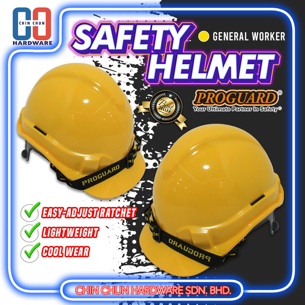 [READY STOCK] PROGUARD Safety Helmet - SIRIM CERTIFIED - (Yellow/White ...