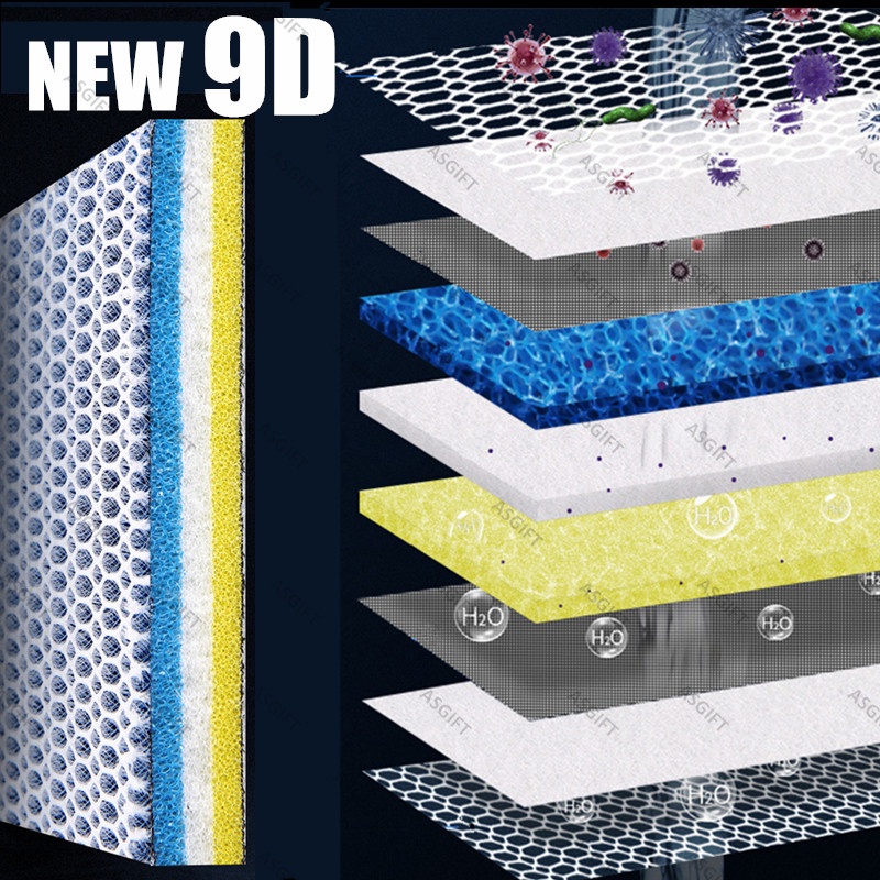 New 9D Reusable Aquarium Filter Cotton Biochemical Fish Tank Filter ...