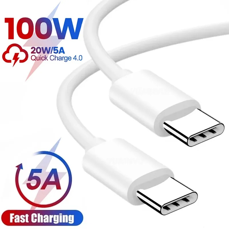 100W PD Fast Charging Cable / 1m/1.5m/2m Type-C to Type-C Data Cable ...