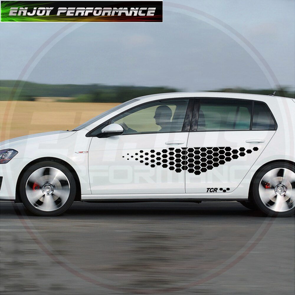2PCS Car Door Side Stickers For Volkswagen VW Golf 4 5 6 7 MK4 MK5 MK3 ...