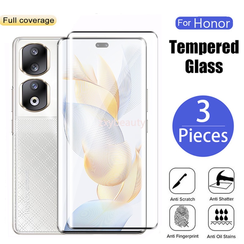 Full Cover Curved Tempered Glass For Honor 90 Pro 5G 2023 Screen ...