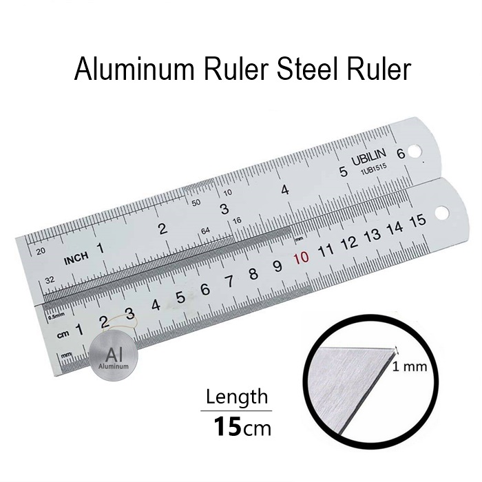 Aluminum Ruler Steel Ruler 15cm High Precision Measuring Ruler for ...