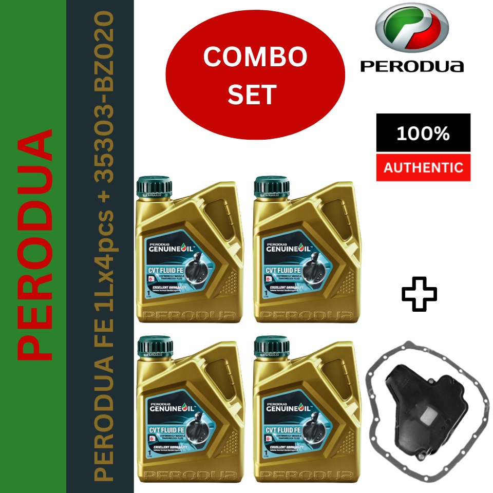 PERODUA ATF FE CVT 1Lx4pcs + AUTO TRANSMISSION FILTER PERODUA ATIVA 1.0 ...