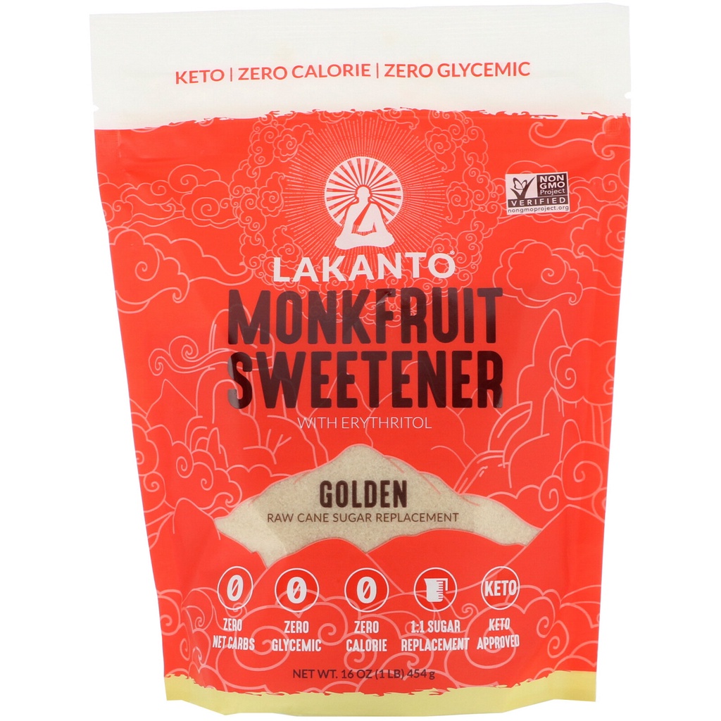 Lakanto, Monkfruit Sweetener with Erythritol, Golden, 16 oz (454 g ...