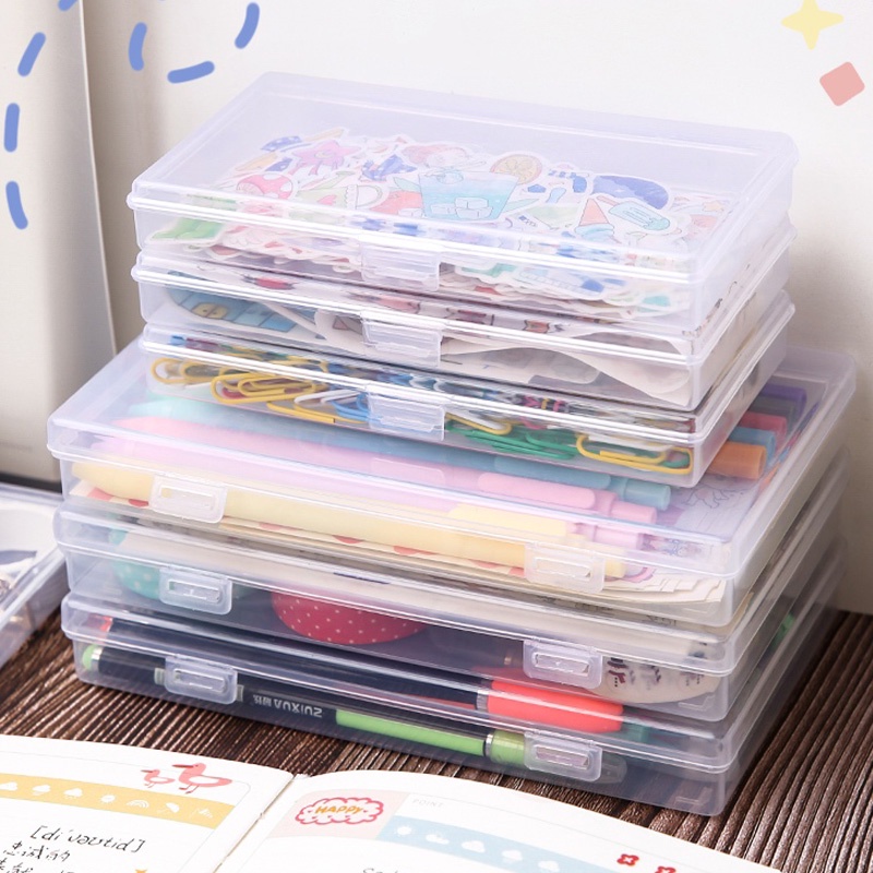 Transparent Rectangular Buckle Storage Case Waterproof Plastic ...
