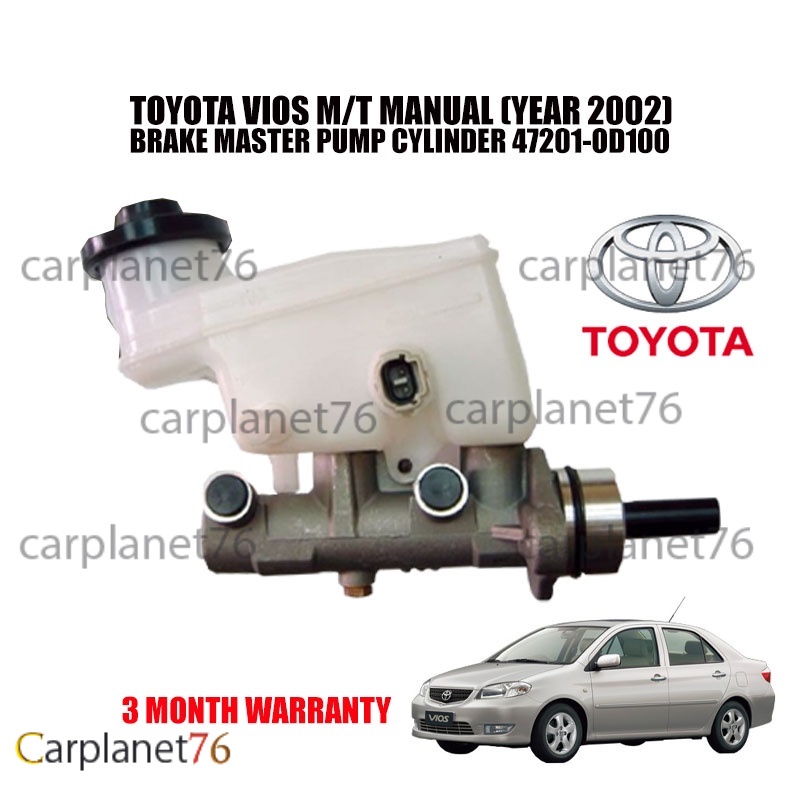 TOYOTA VIOS M/T MANUAL (YEAR 2002) BRAKE MASTER PUMP CYLINDER 47201 ...