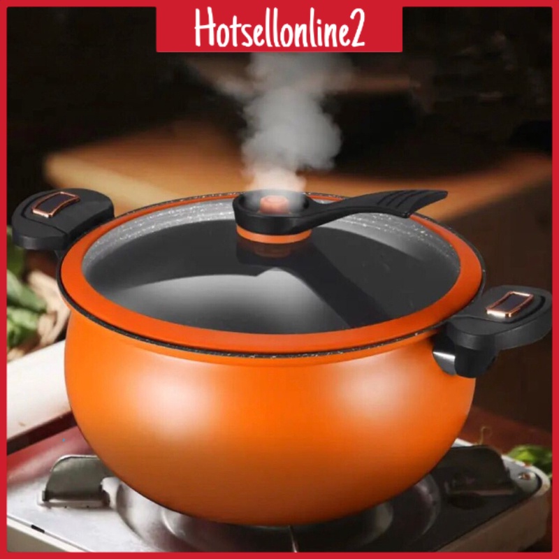 HOT_ 8L Non Stick Micro Pressure Cooker Marble Stone Pot Periuk Tekanan ...