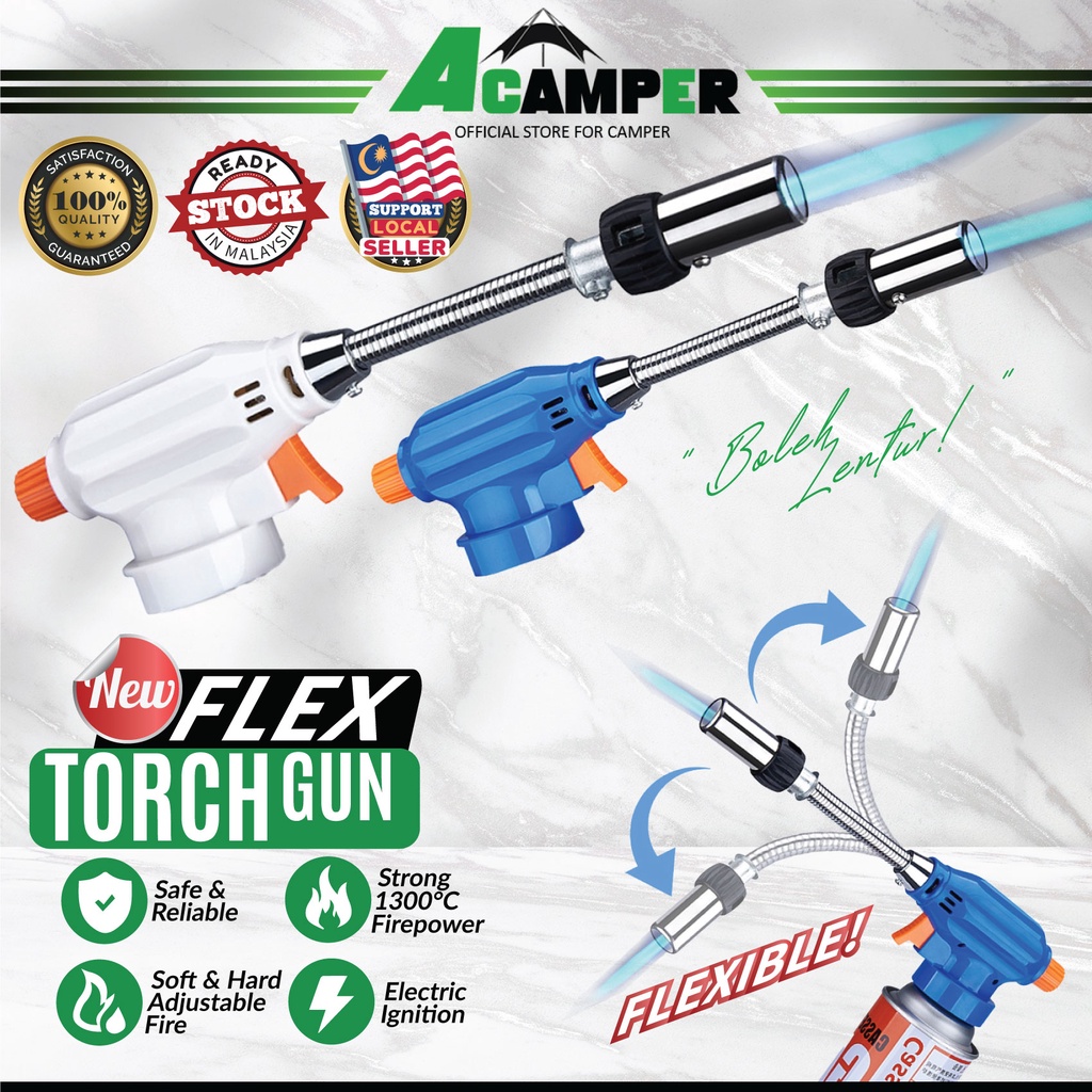 Flex Torch Gun Flame Flexible Welding Fire Spring Gun Camping Equipment ...