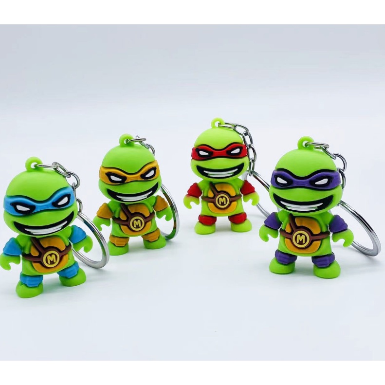Cartoon cute anime pvc key chain Teenage Mutant Ninja Turtles bag ...