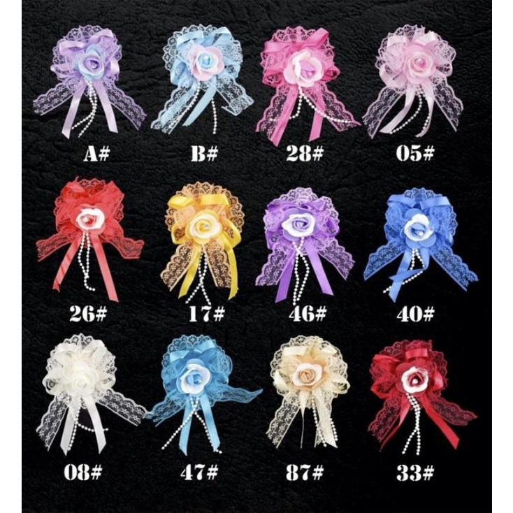 Bunga rozek/ Flower Corsage With Safety Pin(1pkt=10pcs) | Shopee Malaysia