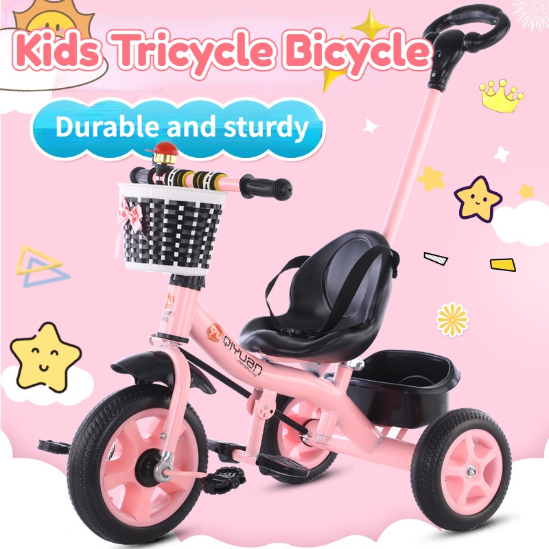 Tricycle Bicycle Baby 3 Wheels Trolley Bike for Kids with Front Back ...