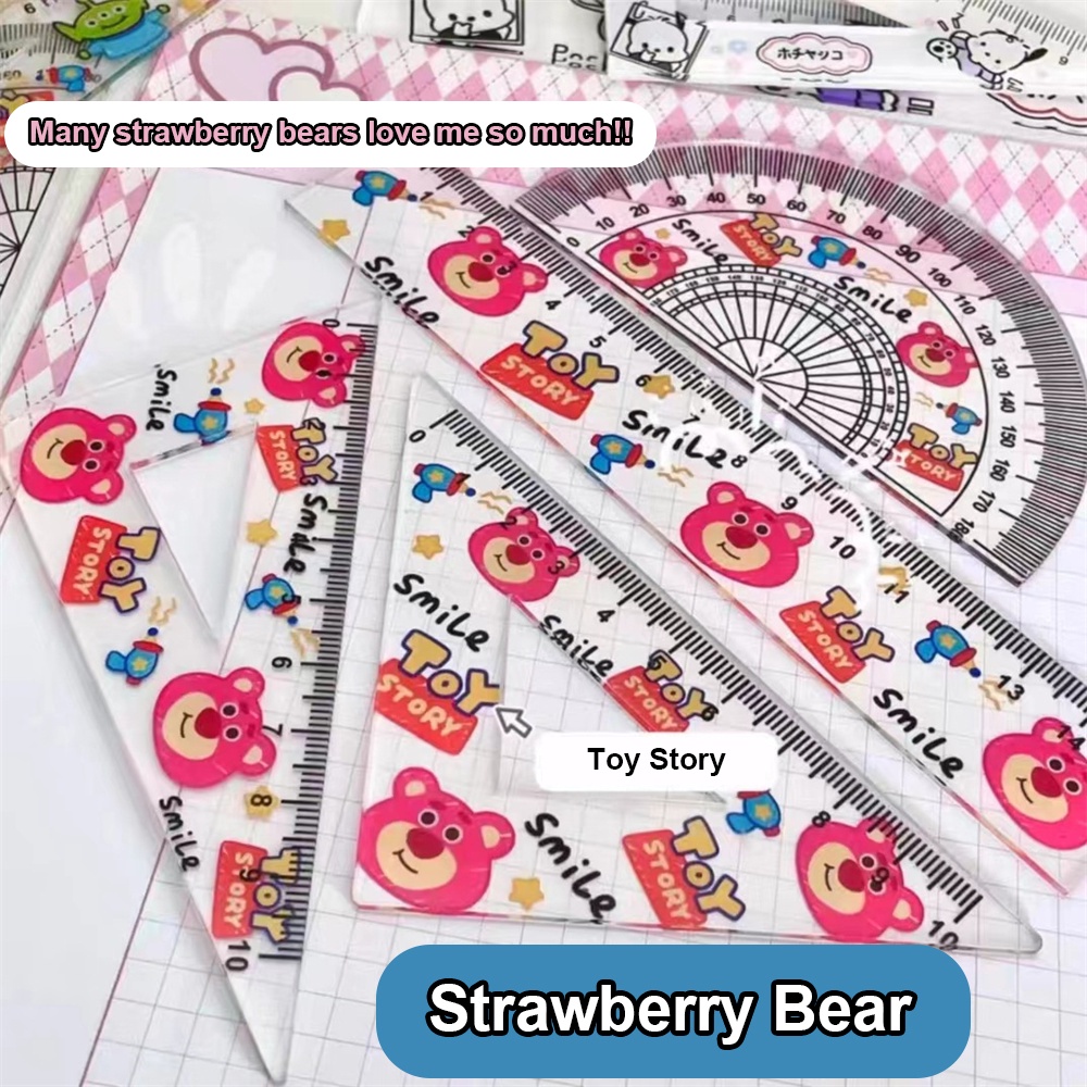 4pcs/set Sanrio Ruler Kawaii My Melody Cinnamoroll Kuromi Anime Figure ...