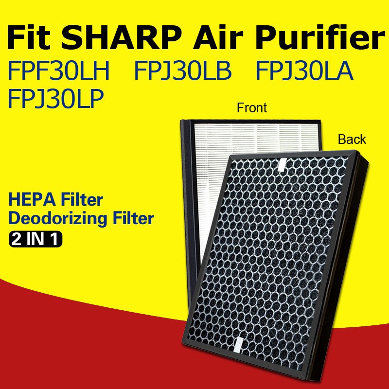Penapis Udara Penggantian HEPA Sharp FPF30LH FPJ30LB FPJ30LA FPJ30LP ...