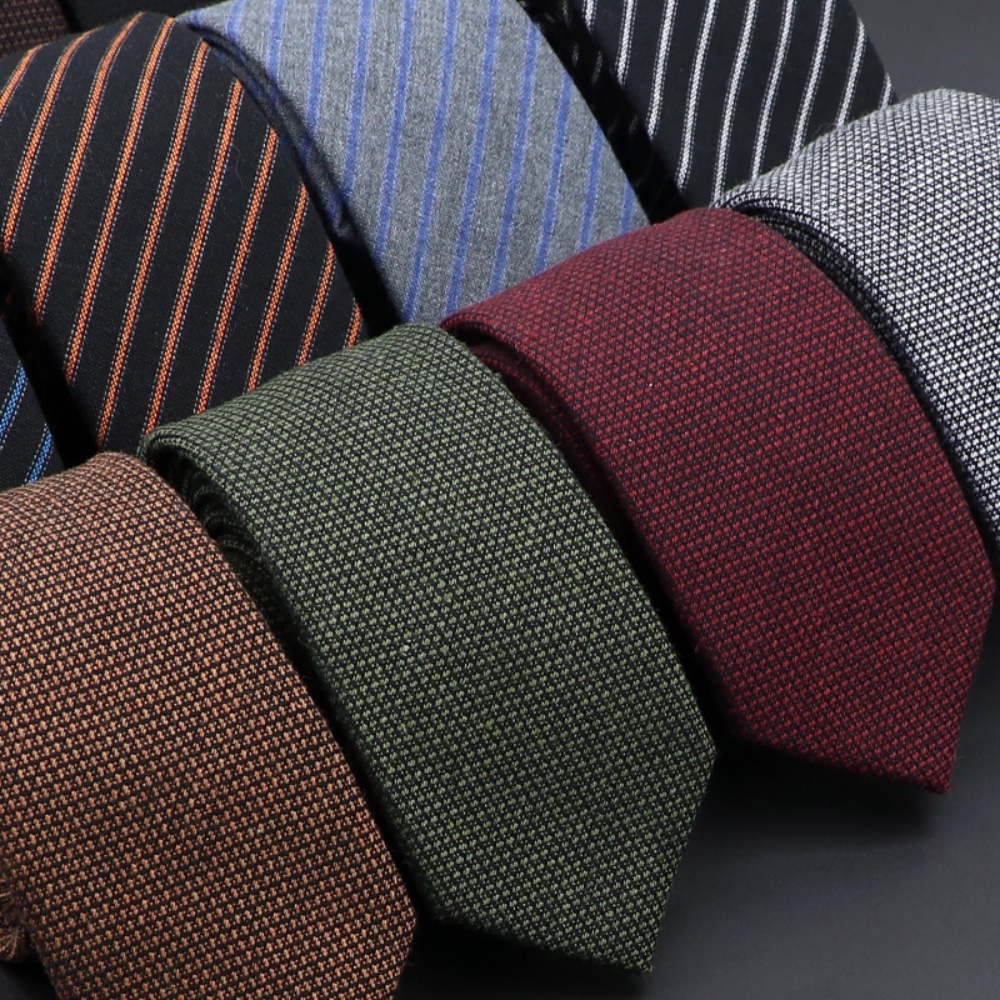 ZONFAZ High Quality Wool Ties for Men Solid Color Skinny Handmade ...